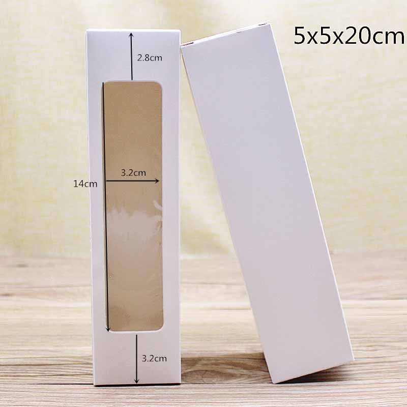 10pcs Multi size White window paper box 5x5x20cm DIY Packing Gift Boxes ...