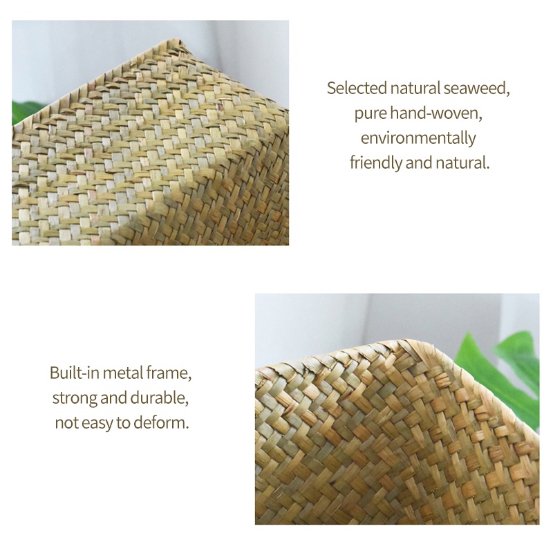 Ready Stock Straw Storage Boxes Simple Sundries Storage Basket Woven ...