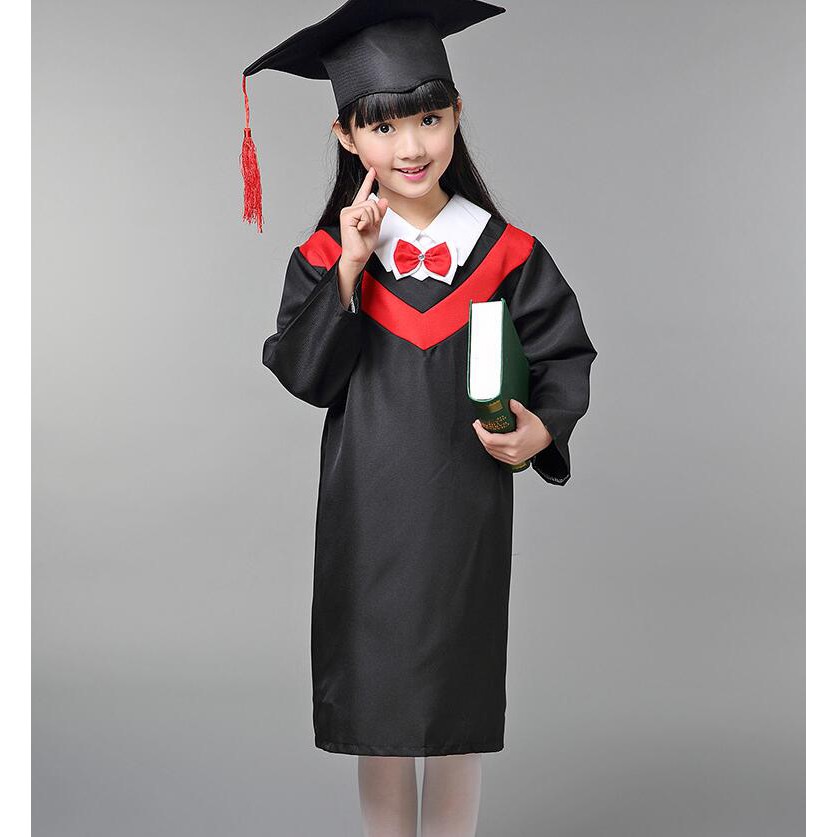 New Graduation Party Girls Bachelor Gown Cosplay Costumes Kids Academic ...