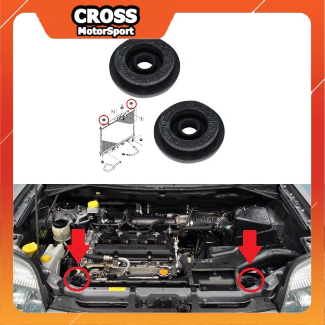 RADIATOR MOUNTING UPPER BUSH NISSAN SENTRA N16 / LATIO / GRAND LIVINA ...