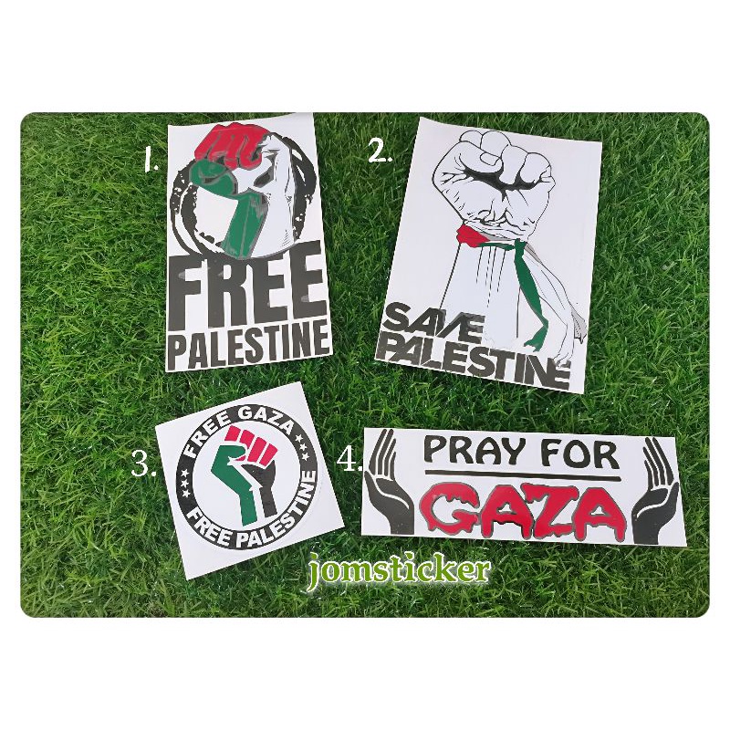 Sticker Flag Free Gaza Free Palestine/Save Palestine(Sticker cutting ...