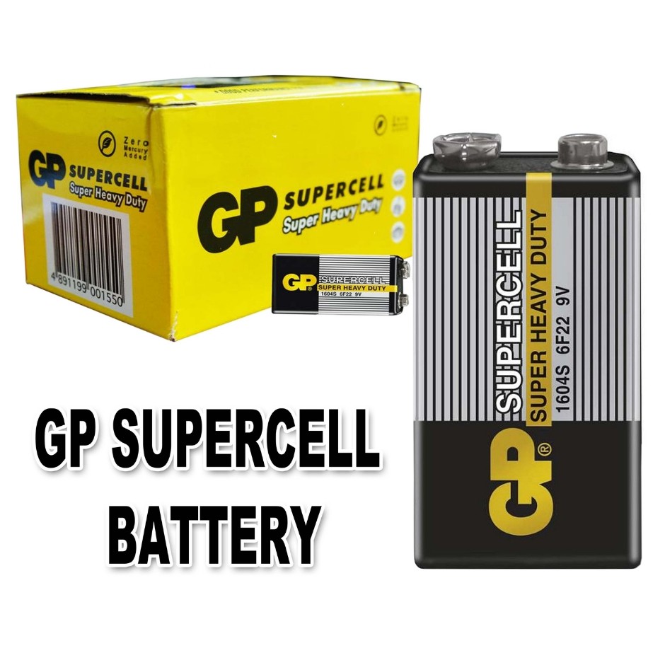 GP Supercell Heavy Duty 9V Battery / Bateri 9V GP Supercell (1Pcs ...