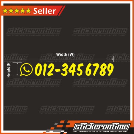 Custom Handphone Nombor Number Whatsapp Car Sticker | Shopee Malaysia