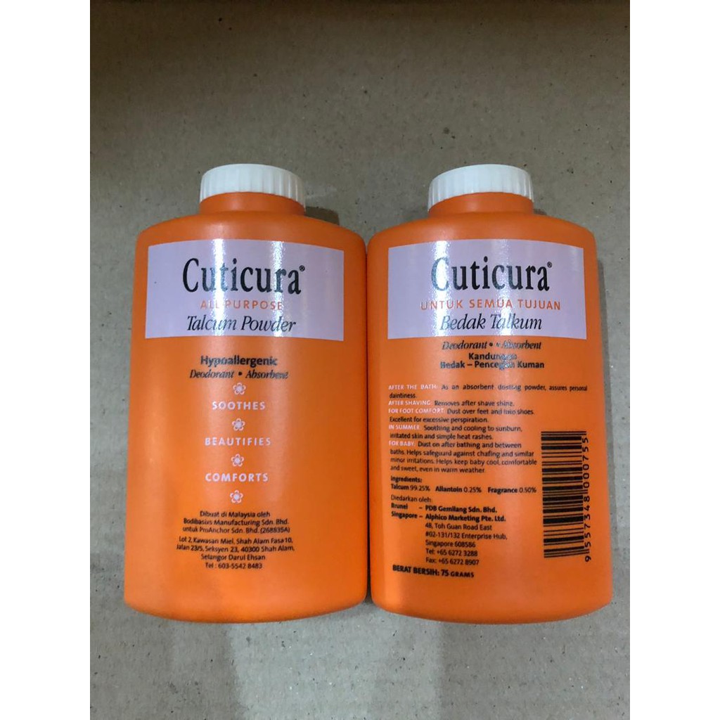 Cuticura Talcum Powder 75g (1 btl) | Shopee Malaysia