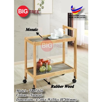 Big Tree Mosaic Top Wooden Trolley / Trolley Kayu / Trolley Kayu ...