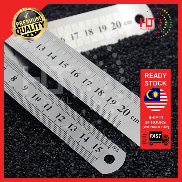 (Ready Stock at Malaysia) Stainless Steel Ruler / Metal Ruler 15 cm /20 ...