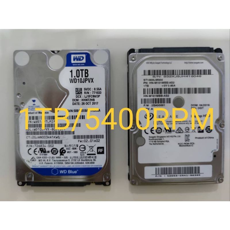 Mixed brand 1TB HDD Hardisk SATA laptop internal storage 7mm | Shopee ...