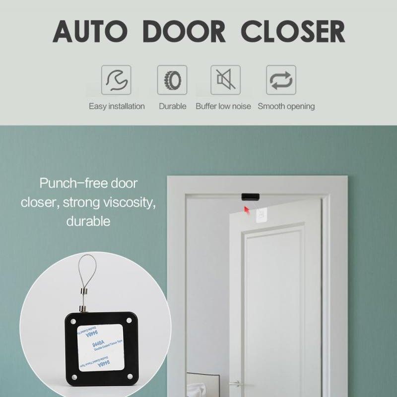 Door Closer Punch-Free Automatic Sensor Door Closer Universal Door ...