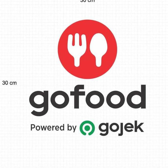 8nn4 Cutting Sticker Go Food Sticker Glass Cafe Warung Restaurant Gojek ...
