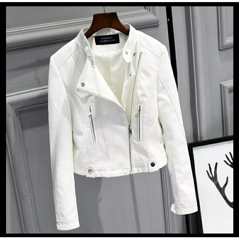 Women Leather Jacket / CROP Skin Jacket / Korean Women Skin Jacket ...