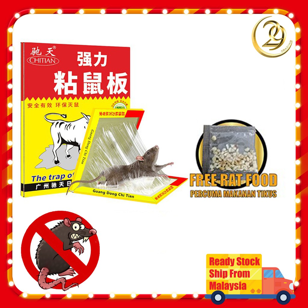 Perangkap Tikus Extra Gum / Rat Glue Trap Extra Sticky And Foldable ...