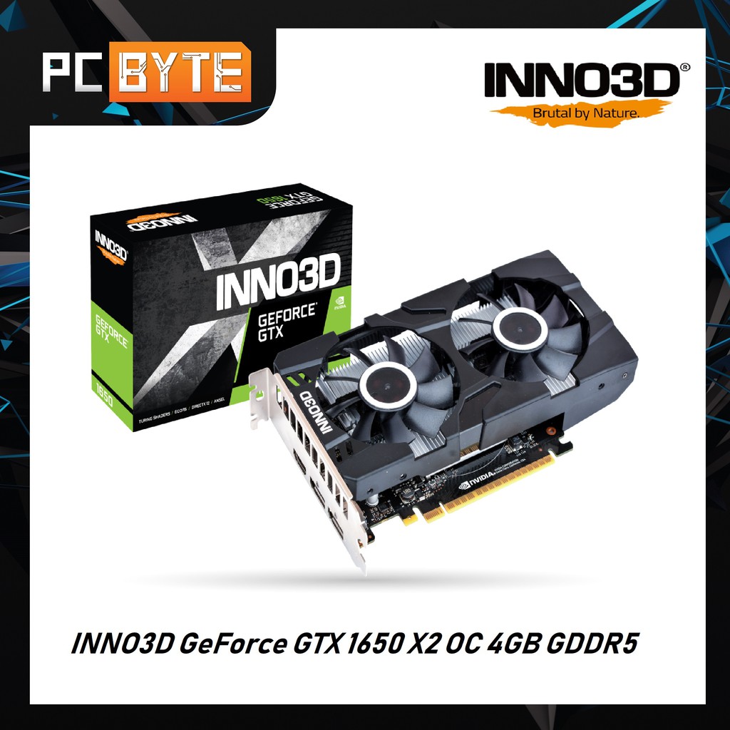 INNO3D NVIDIA GeForce GTX 1650 TWIN X2 OC 4GB GDDR5 Graphic Card [OC Edition] | Shopee Malaysia