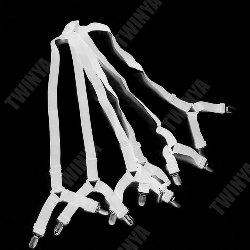 12 Clips in 1 Adjustable Bed Fitted Sheet Straps 3 Ways 6 Sides Gripper ...