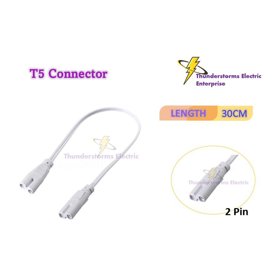 T5 Wire Connection with power cord and T5 Connector Corner Joint 3 Pin ...