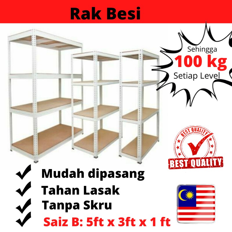 RAK BESI MUDAH ALIH / STORAGE RACK / DIY RAK BESI / RAK STOR / RAK ...