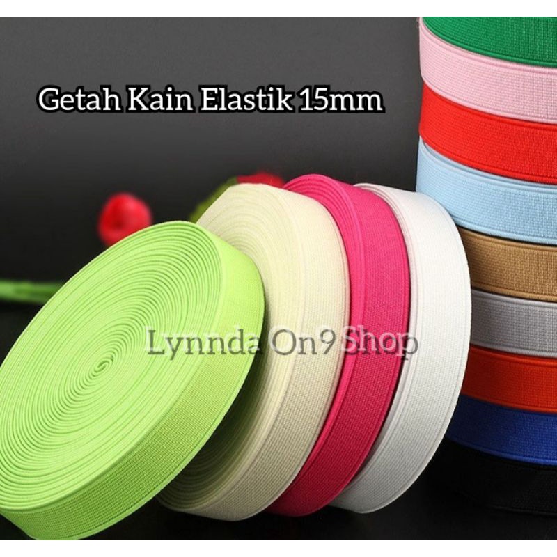 (Ready Stock) 15mm Getah Elastik Berwarna sesuai untuk DIY Mask ...