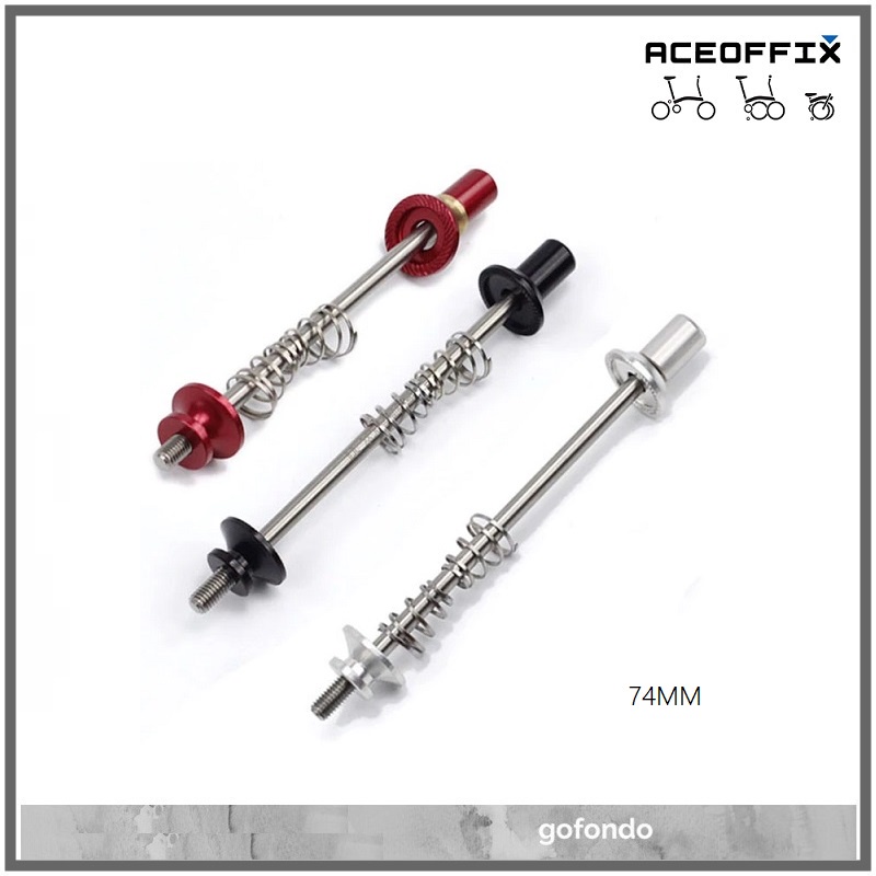 Aceoffix Titanium FRONT Skewers TI Quick Release Hex M5 74MM For ...
