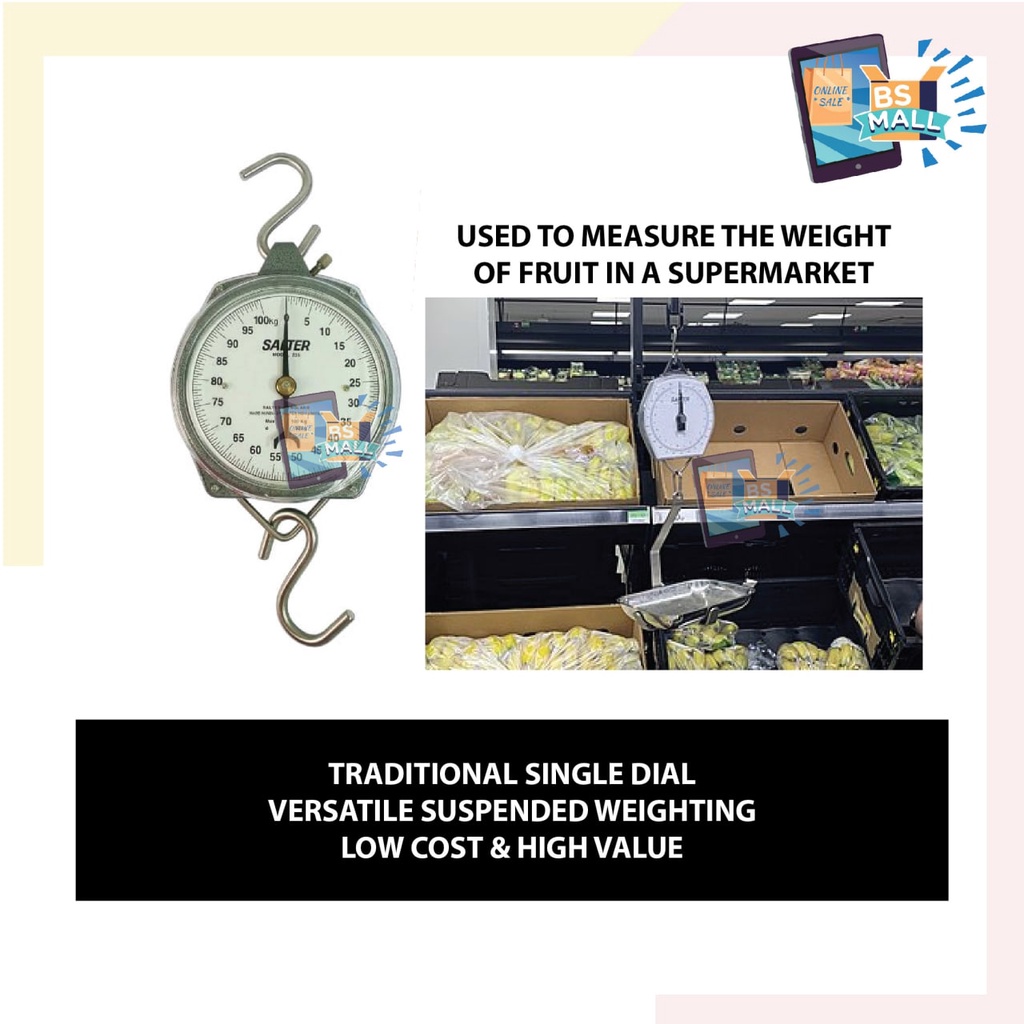 50KG SALTER Of England Hanging Scale/Dacing Timbang Penimbang Gantung ...