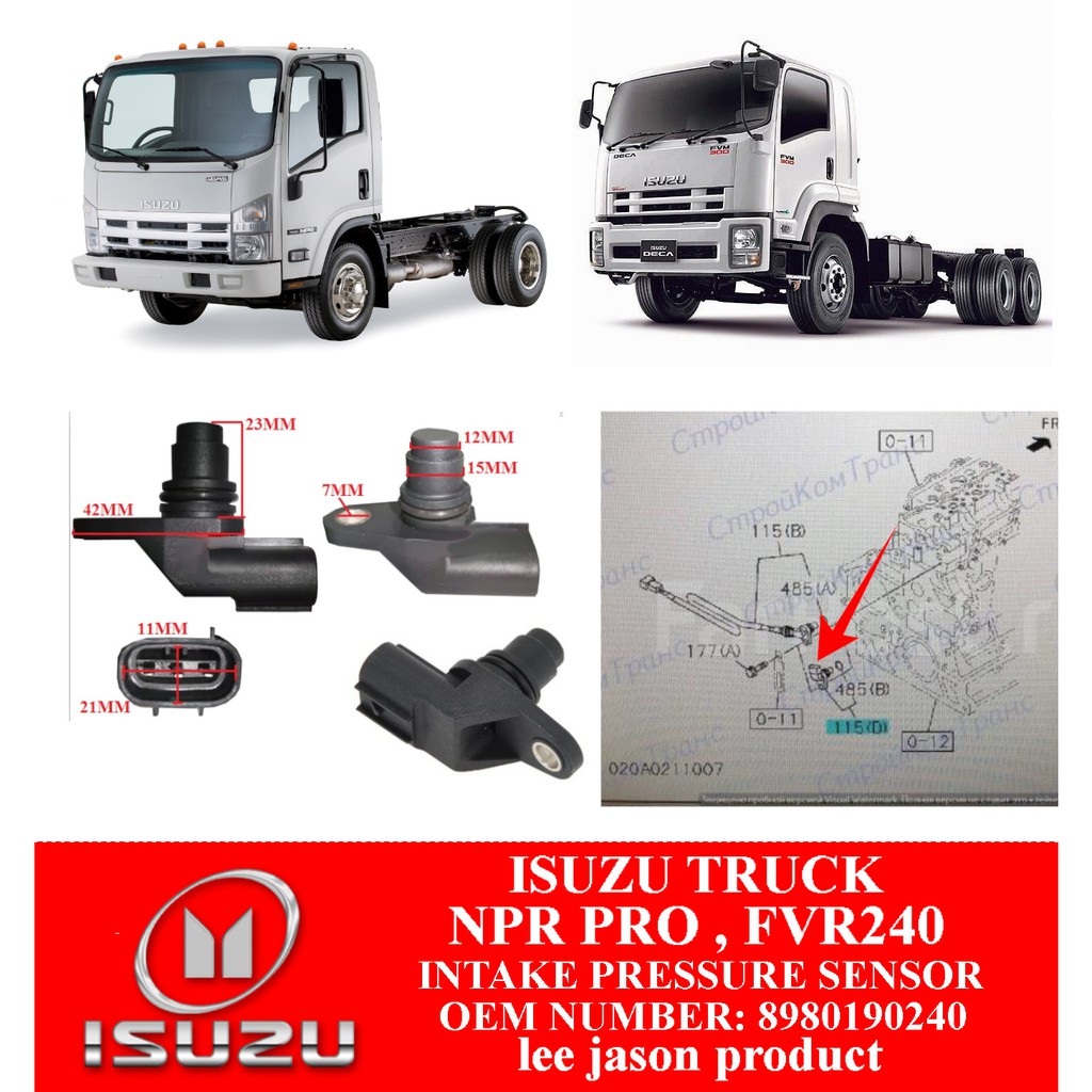 ISUZU NPR PRO ,FVR240 FVR34 ISUZU D-MAX CRANK SHAFT SENSOR 8980190240 ...
