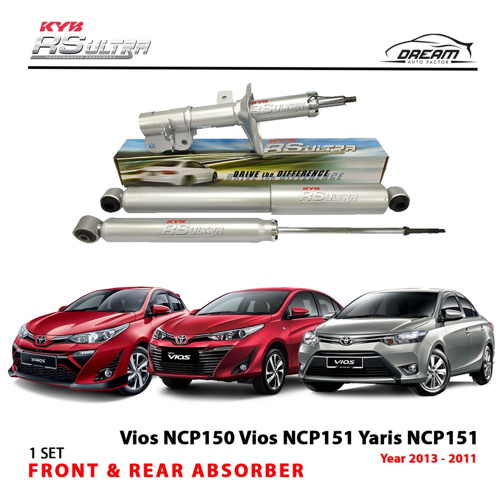 Toyota Vios NCP150 NCP151 Yaris Kayaba KYB RS Ultra Front And Rear Absorber Set | Shopee Malaysia