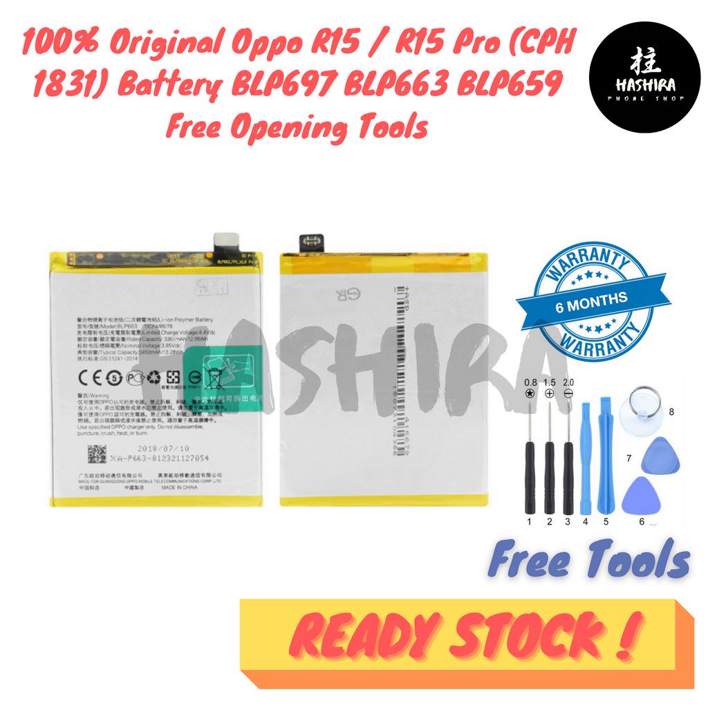 100% Original Oppo R15 / R15 Pro (CPH 1831) Battery BLP697 BLP663 ...