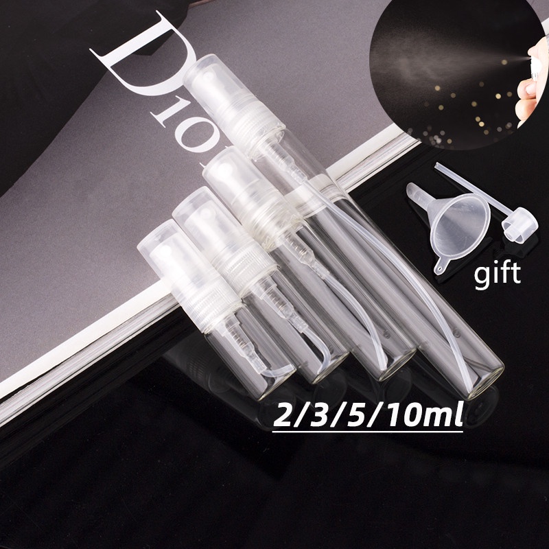 5PCS Mini Fine Mist Bottle 2ml 3ml 5ml 10ml Empty Glass Perfume Spray ...