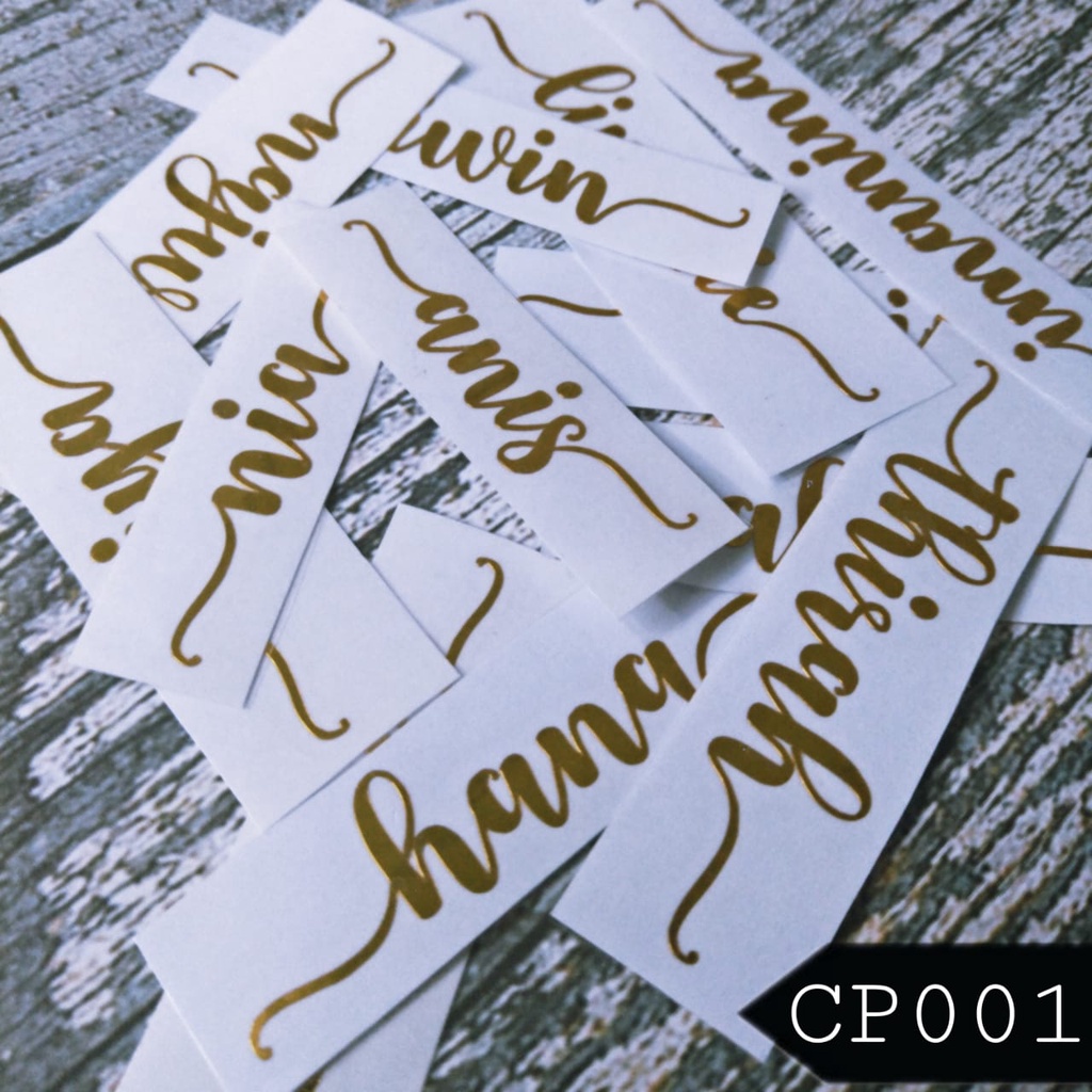 🔥HOT ITEM🔥Sticker Nama Rumi custom(CP001)/ Sticker Vinyl Waterproof ...