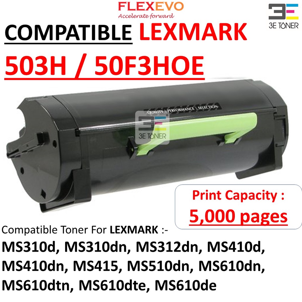 Compatible Lexmark 503 503H 50F3H0E 50F3H00 50F0Z00 Toner MS310 MS510 MS610 for MS310 MS410 ...