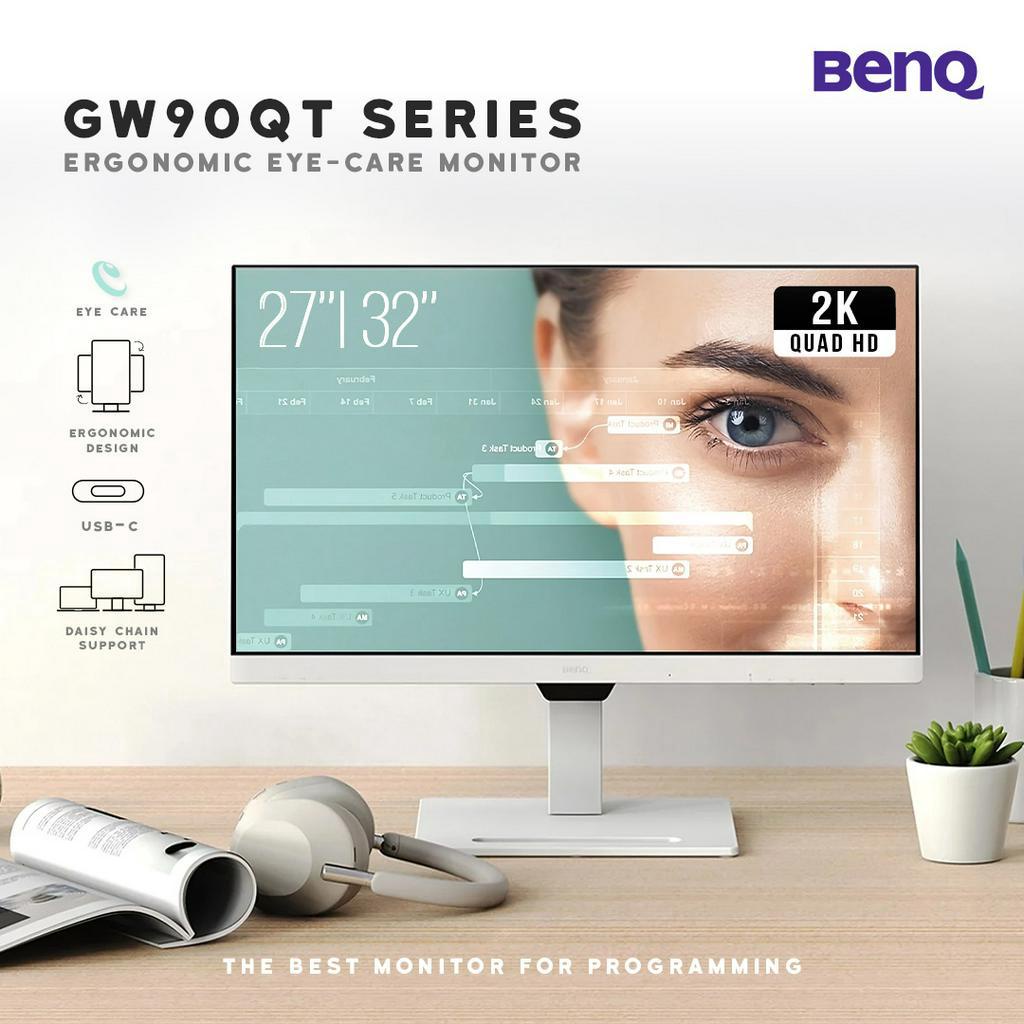 # BenQ [GW2790QT/GW3290QT] Ergonomic Eye-Care Monitor - QHD, IPS, 75Hz ...