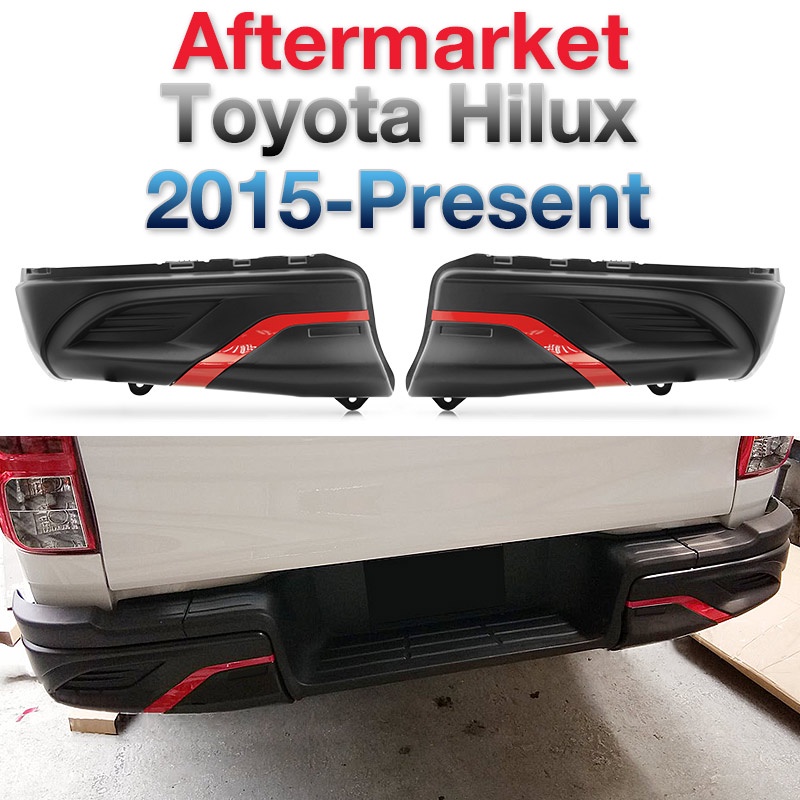 Tunez Rear Bumper Guard Cover Cladding - Toyota Hilux 8th Generation ...