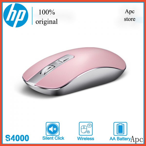 HP S4000 Silent Wireless mouse Pink Office Mice for Girls Women USB ...