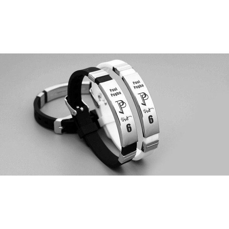 Paul Pogba Player Bracelet (Black - White) | Shopee Malaysia