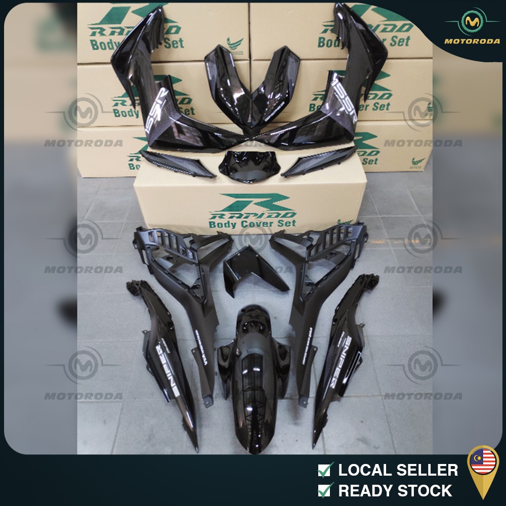 Rapido Cover Set Assembly Y16ZR Sniper 155R (17)BLACK RAVEN BLUE MATT ...