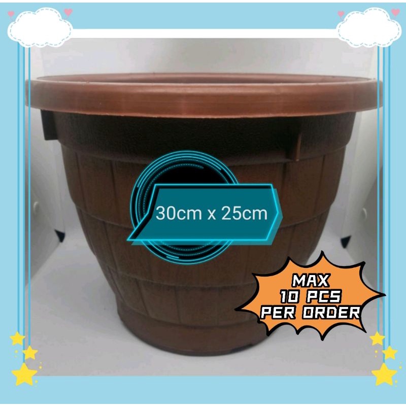 💥New💥 30cm x 24cm Flower pot big / Pasu bunga plastik besar | Shopee ...