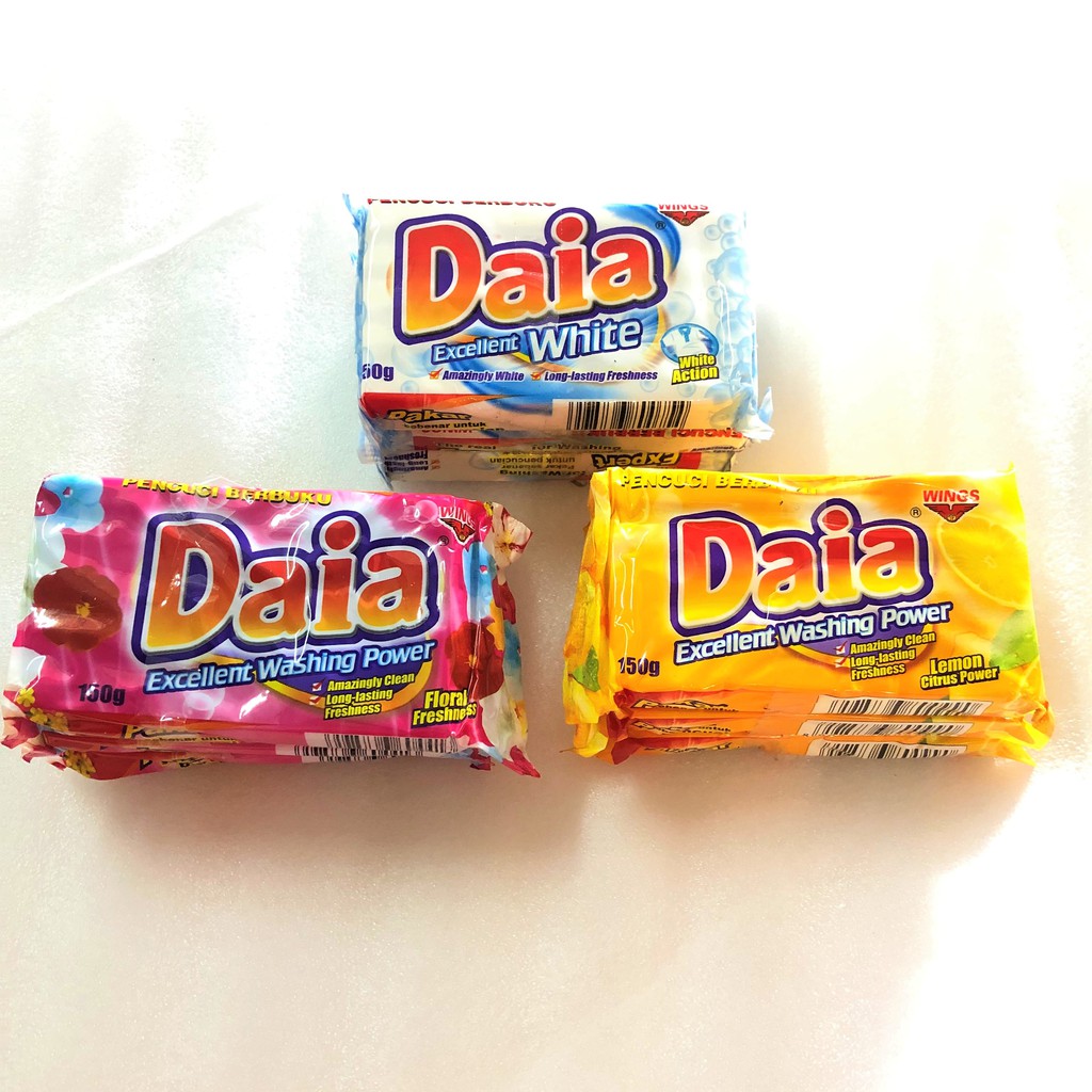 Daia Buku | Daia Bar Detergent Soap (150g x 3's) | Shopee Malaysia
