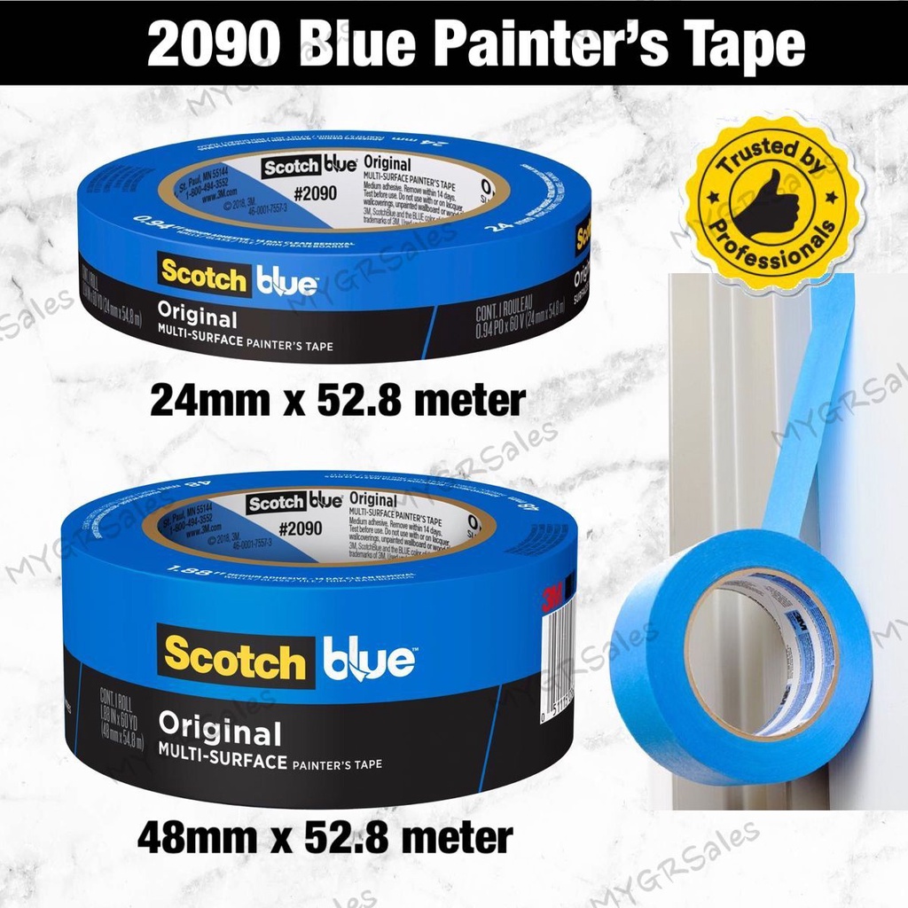 3M 2090 Decorative Masking Tape Blue Painter's Tape for Multi-Surfaces (Original) | Shopee Malaysia