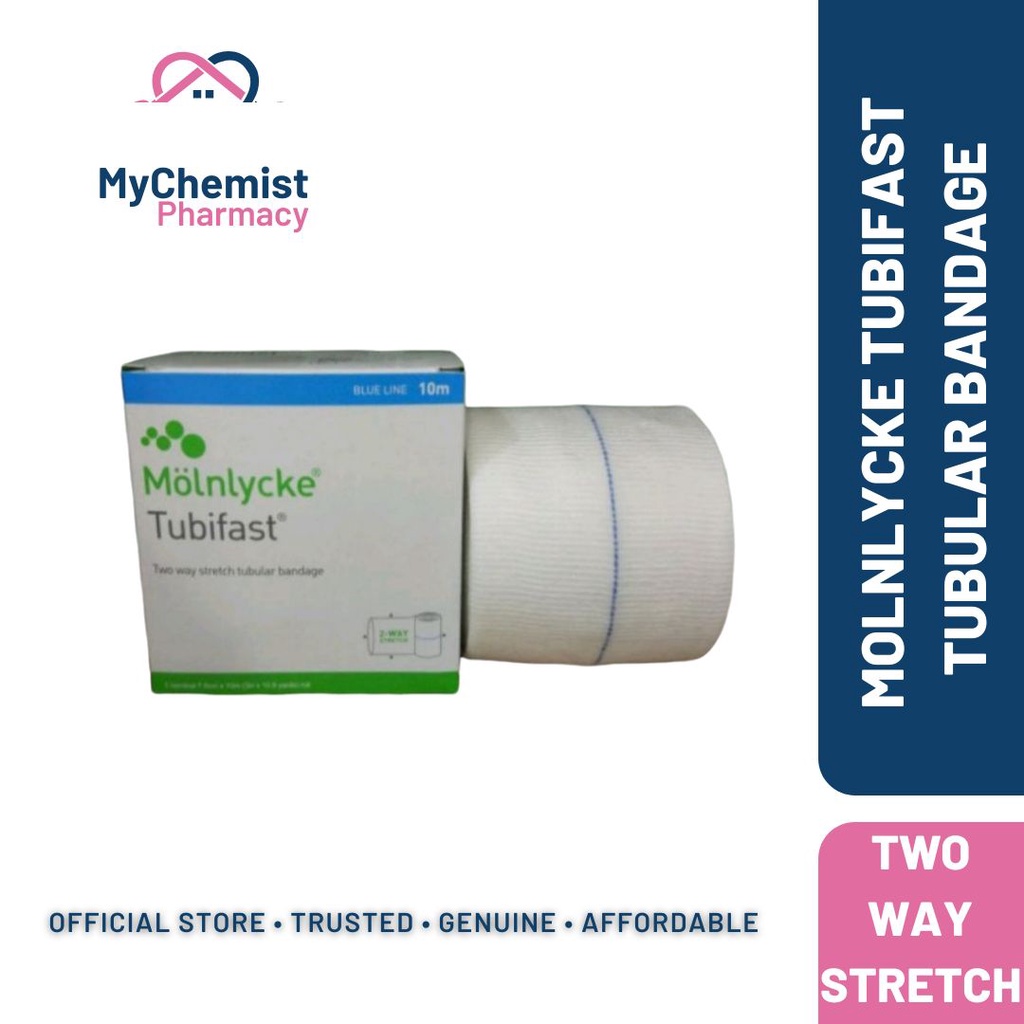 MOLNLYCKE Tubifast 2-Way Stretch Tubular Bandages Blue Line (by meter ...