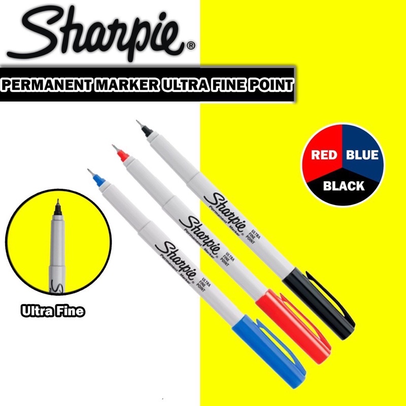 Sharpie® Ultra Fine Point Permanent Markers Black/Blue/Red | Shopee ...