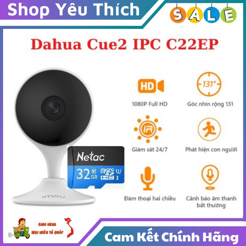 Imou Dahua IPC-C22EP Wifi IP Camera Compact, Lightweight Design, 2MP ...