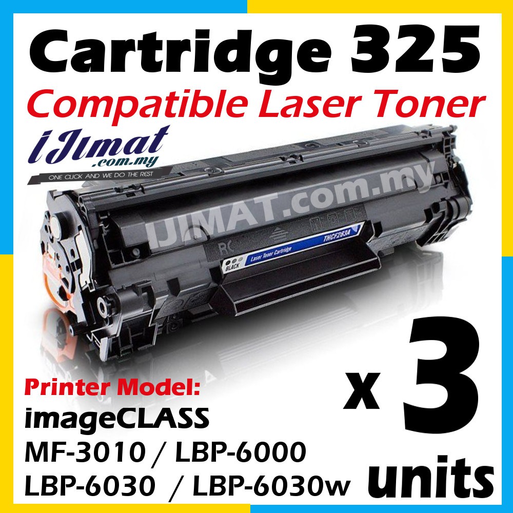 3x Canon Cartridge 325 CompatibleToner MF-3010 LBP-6030 LBP-6030W LBP ...