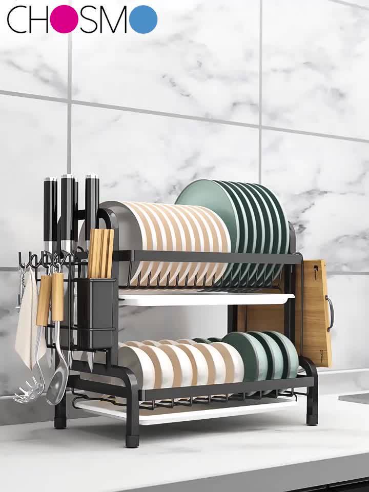 Rak Pinggan Mangkuk Dish Rack Stainless Steel Rak Sinki Dapur Storage ...