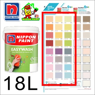18L ( 18 LITER ) EASYWASH NIPPON PAINT EASY WASH MATT FINISH WALL PAINT wpc C | Shopee Malaysia