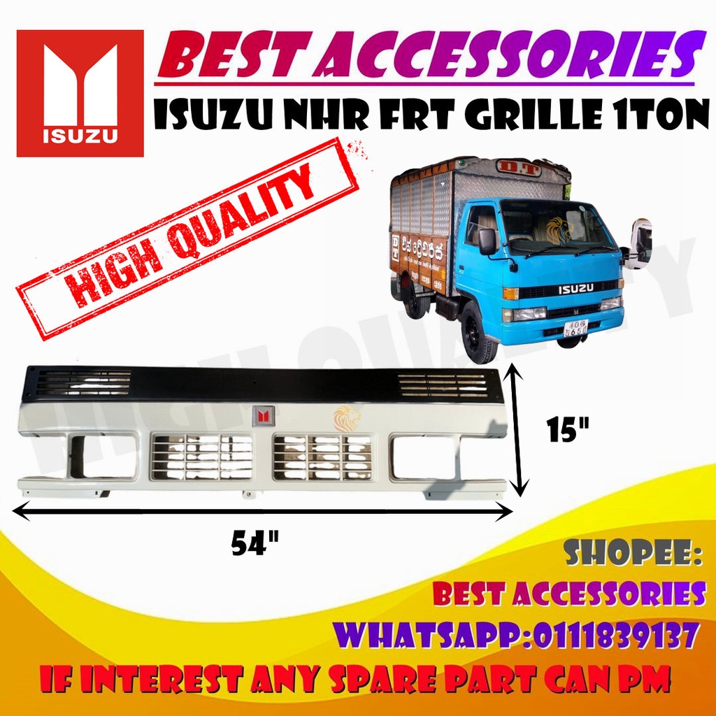 ISUZU NHR FRT GRILLE 1TON OR LOGO "ISUZU" ONLY HIGH QUALITY | Shopee ...