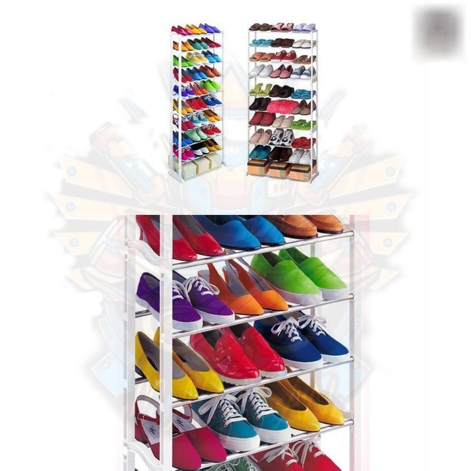 RAK KASUT 10 TINGKAT,RAK SIMPAN KASUT 10 Tier Shoe Rack Rak Kasut / Rak ...