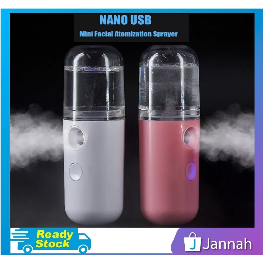 Jannah Mini Nano Spray Water Mist Sprayer Facial Steamer Beauty USB ...
