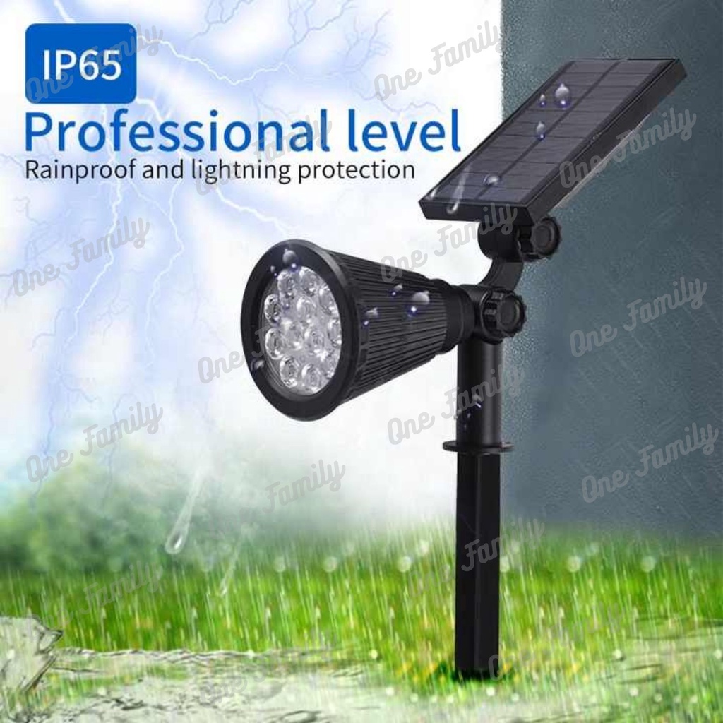 Solar LED Spotlight RGB|White|Warm 7LED & 18LED Garden Wall Lawn ...