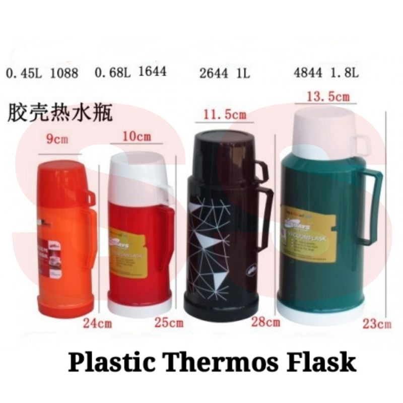 Plastic Thermos Flask / Vacuum Flask | Shopee Malaysia
