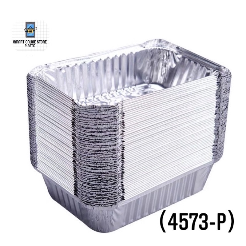 (4573-P) Aluminium Foil Tray With Lid Cover (5pcs/pkt) | Shopee Malaysia