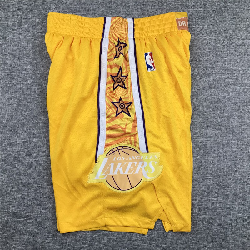 Nike Uniform Los Angeles Lakers basketball NBA shorts yellow | Shopee ...