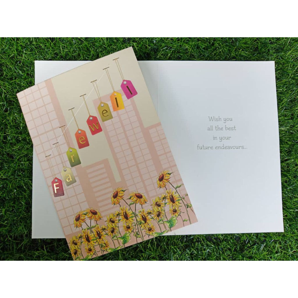 FAREWELL / GOODBYE / KEEP IN TOUCH WISHES CARD | Shopee Malaysia
